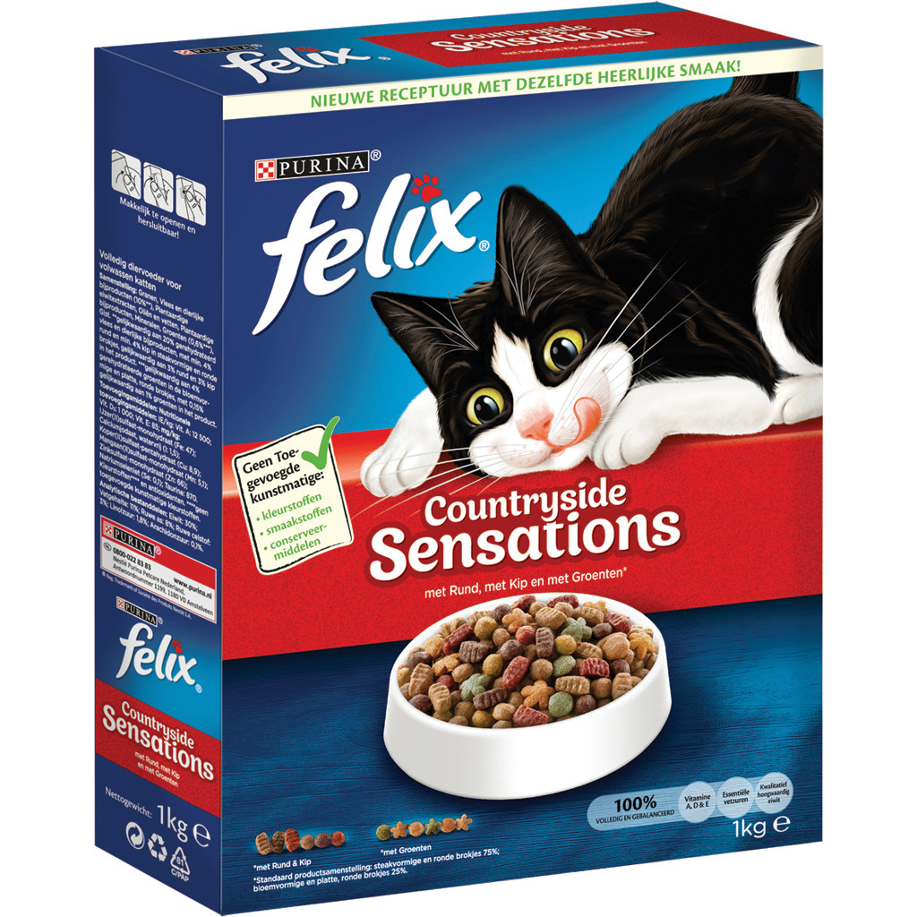 Felix kattenvoer Countryside Sensations Vlees 1 kg | Sascha Diertotaal
